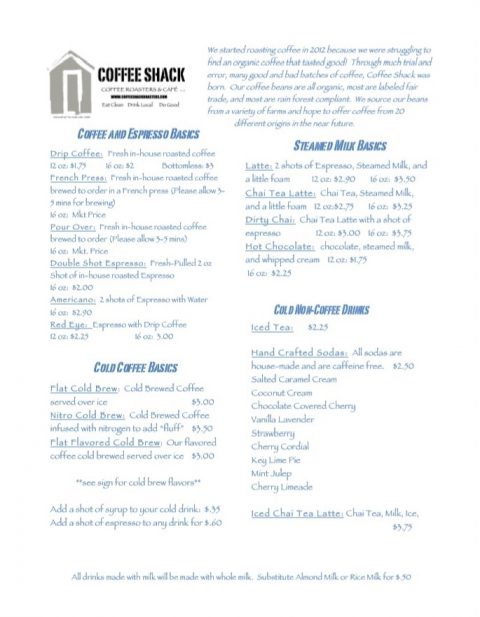 Heath Ohio's Premier Coffee Shop - Coffee Shack Roasters